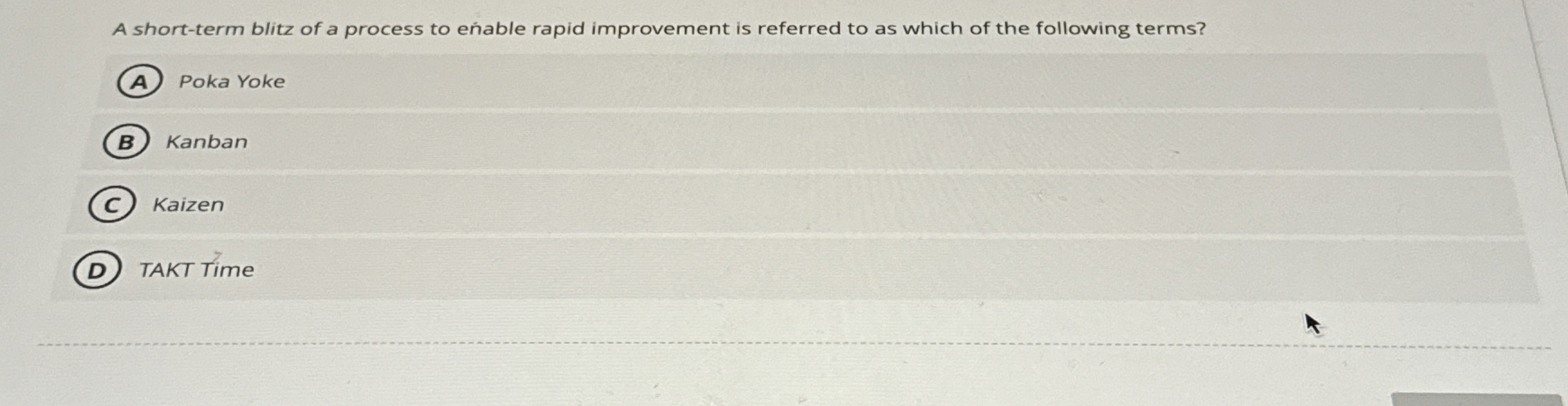 Solved A short-term blitz of a process to eñable rapid | Chegg.com