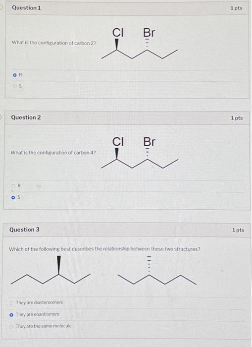 Solved R \$ Question 2 What is the configuration of carbon 4 | Chegg.com