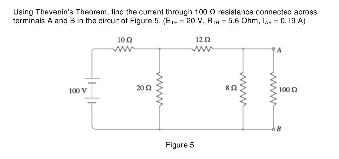 Solved Using Thevenin's Theorem, find the current through | Chegg.com
