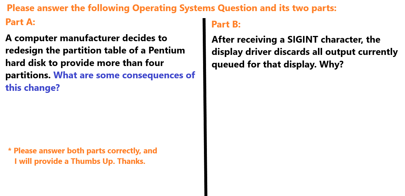 Solved Hello. Please answer the attached Operating Systems | Chegg.com