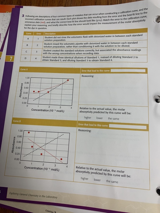 3 Following are des when constructing a calibration | Chegg.com
