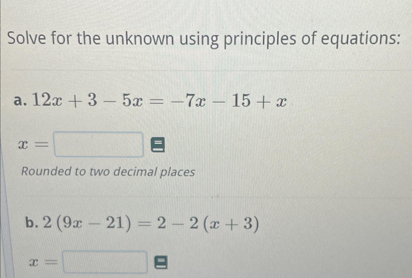 Solved Solve for the unknown using principles of | Chegg.com