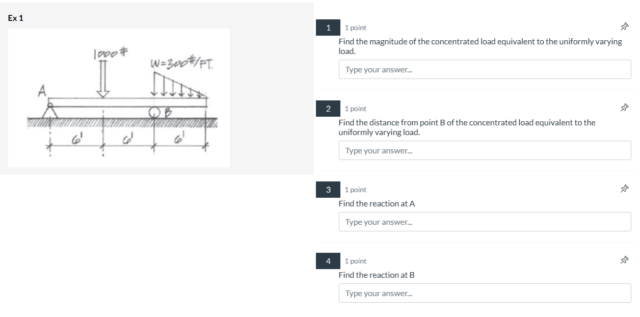 Solved 1)Find the magnitude of the concentrated load | Chegg.com