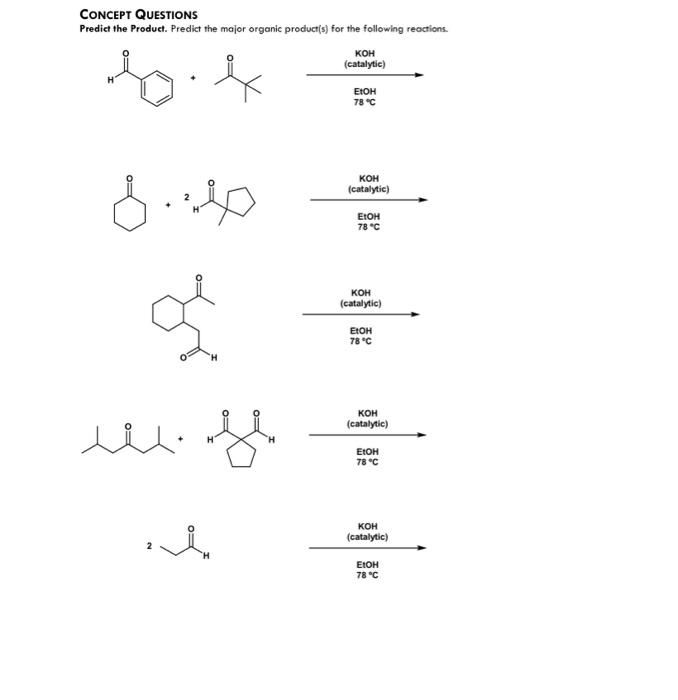 CONCEPT QUESTIONS Predict the Product. Predict the | Chegg.com