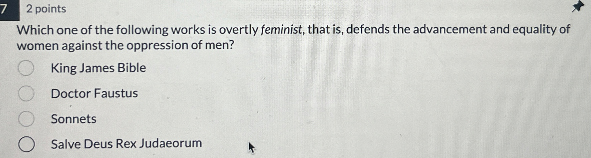 Solved 72 pointsWhich one of the following works is overtly | Chegg.com Solved 72 pointsWhich one of the following works is overtly | Chegg.com
