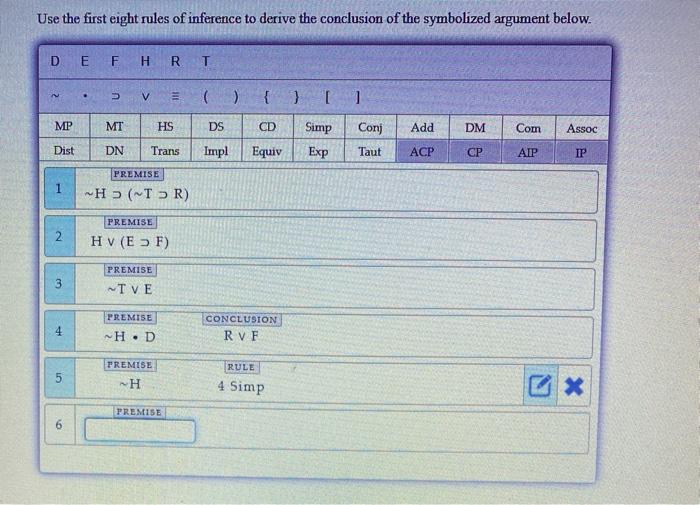 Solved Instructions Rules Use the first eight rules of | Chegg.com