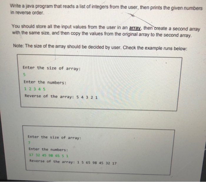 Solved Write a java program that reads a list of integers | Chegg.com