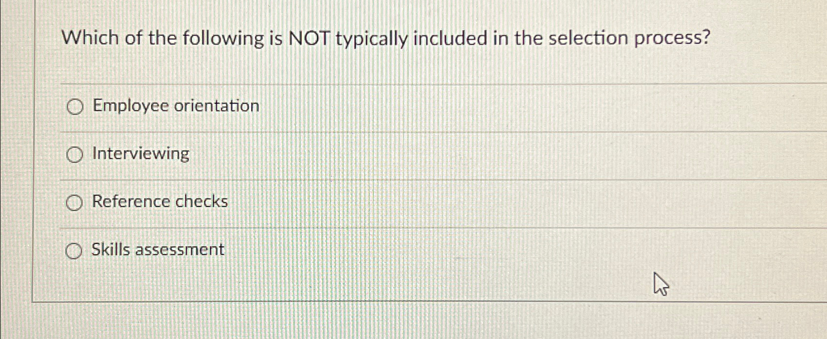 Solved Which of the following is NOT typically included in | Chegg.com