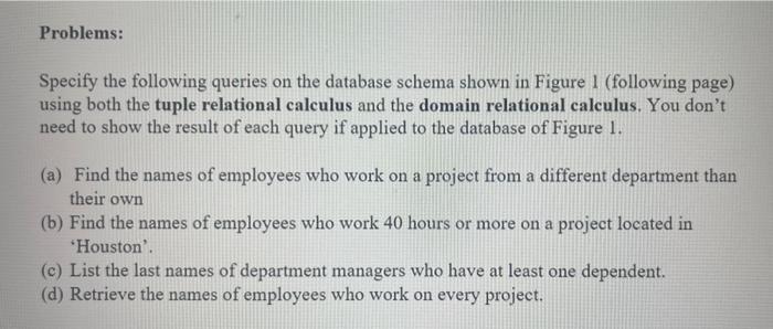 Solved FIGURE 1 One possible database state for the | Chegg.com