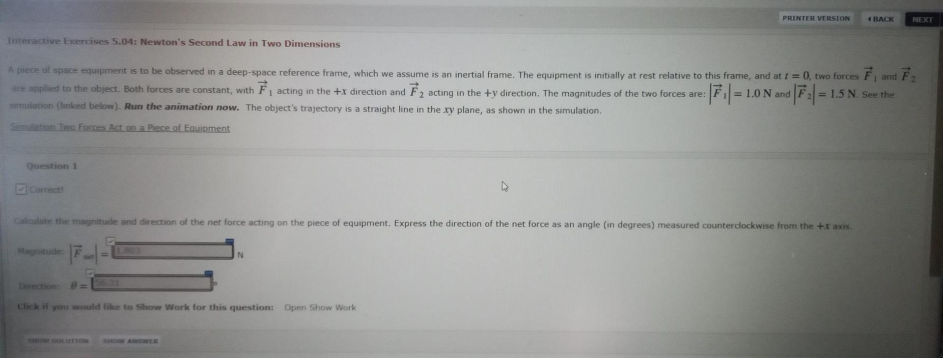 Solved Printer Version 4 Back Next Interactive Exercises 5928