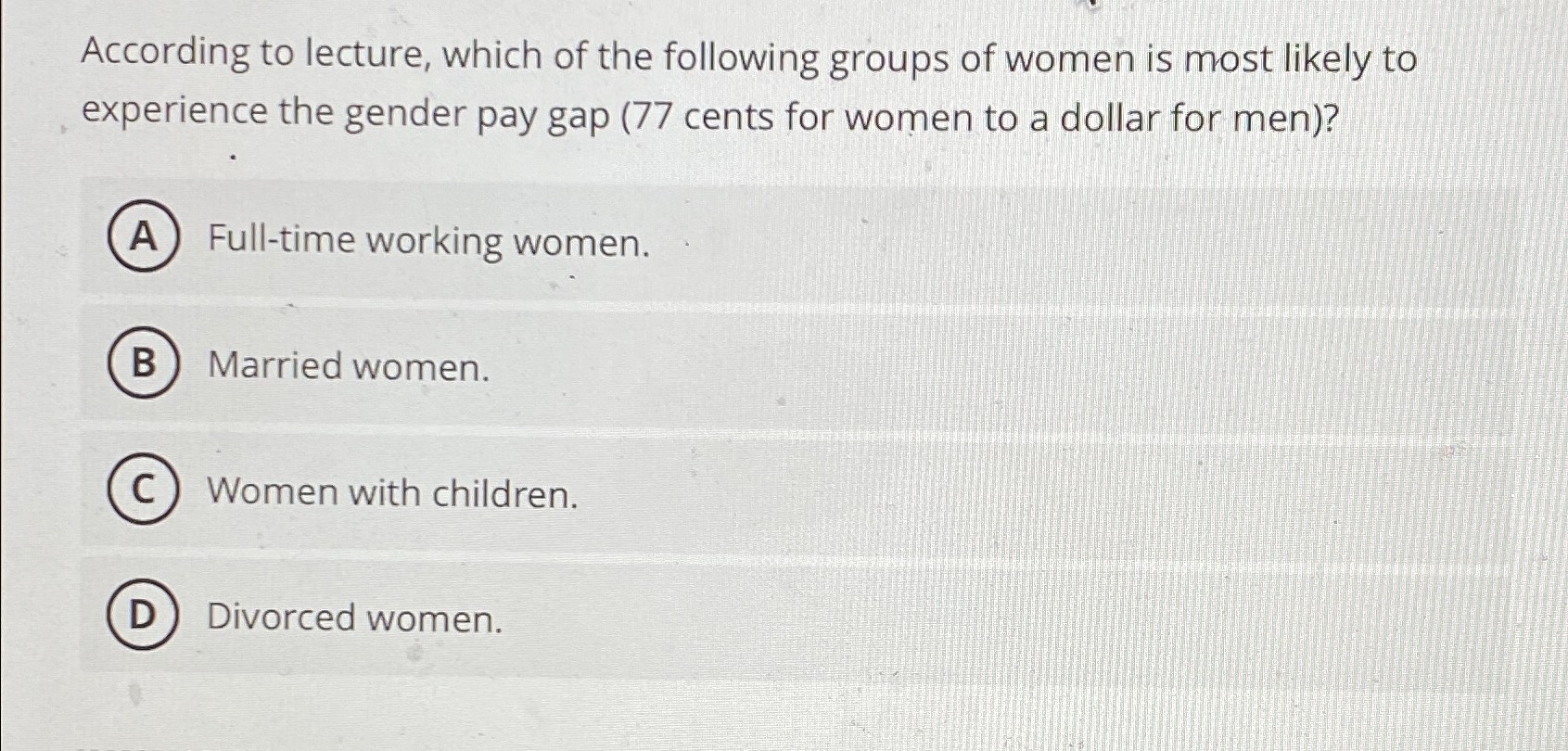 Solved According to lecture, which of the following groups | Chegg.com