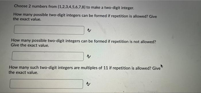 Solved Choose 2 numbers from (1,2,3,4,5,6,7,8) to make a | Chegg.com