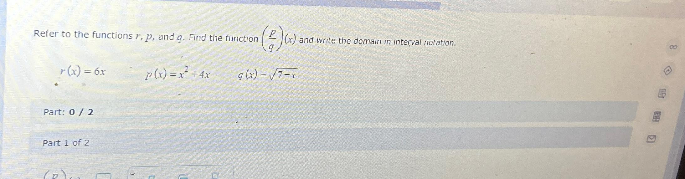 Solved Refer to the functions r,p, ﻿and q. ﻿Find the | Chegg.com