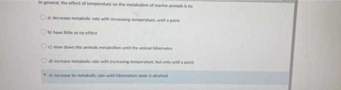 Solved In general, the effect of temperature on the | Chegg.com