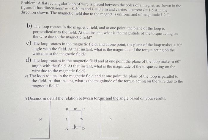 Solved Problem: A flat rectangular loop of wire is placed | Chegg.com