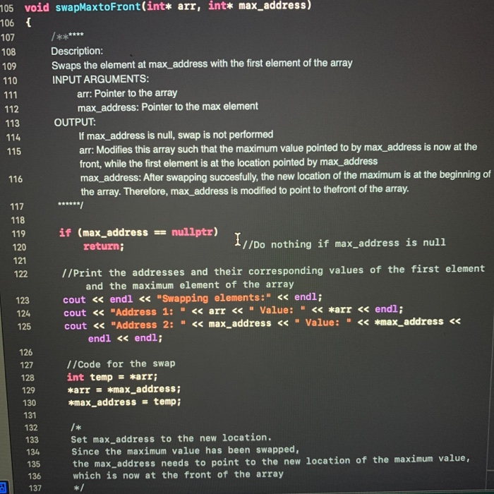 Solved Question 1 of 1: Pointer Bug Hunt: (100 marks) Fix | Chegg.com