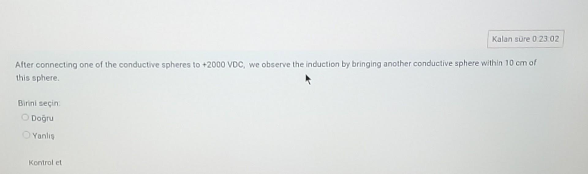 Solved After connecting one of the conductive spheres to | Chegg.com