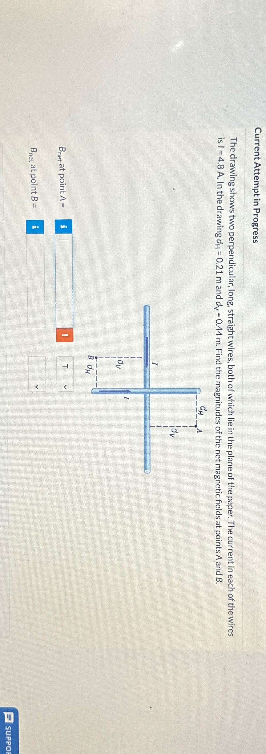 Solved Current Attempt in ProgressThe drawing shows two | Chegg.com