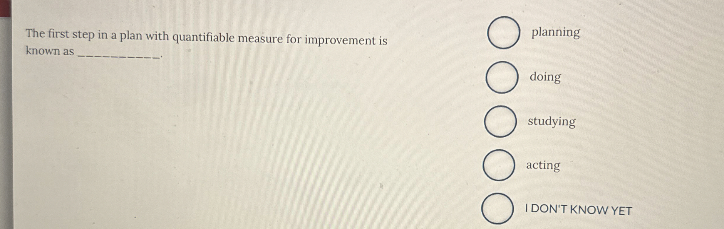 Solved The first step in a plan with quantifiable measure | Chegg.com
