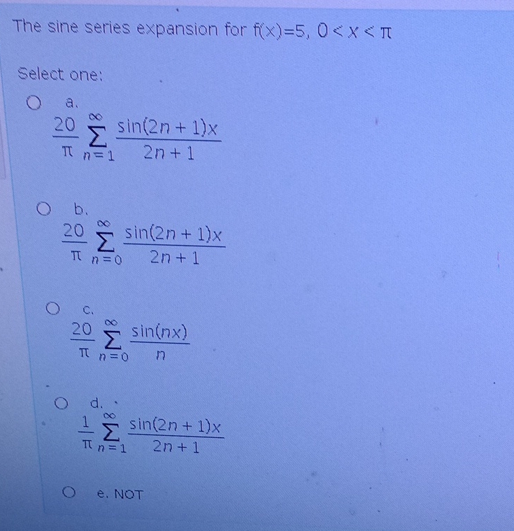 Solved The sine series expansion for | Chegg.com