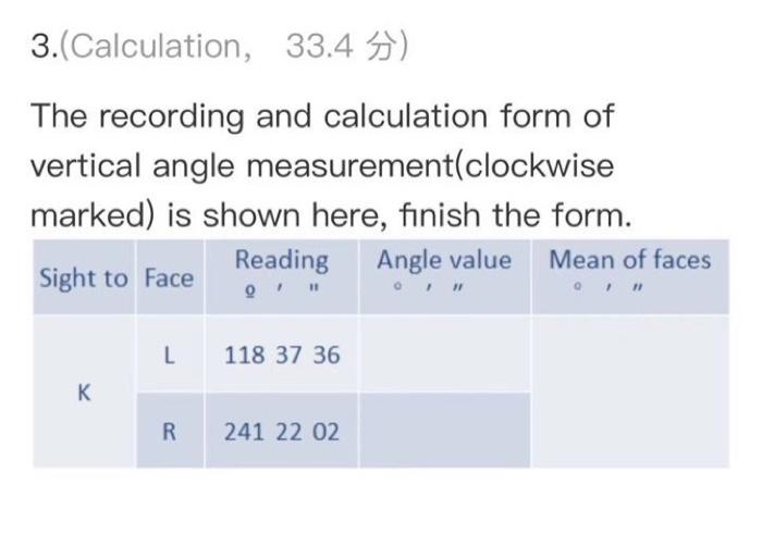 Solved 3.(Calculation, 33.4 分) The recording and calculation | Chegg.com