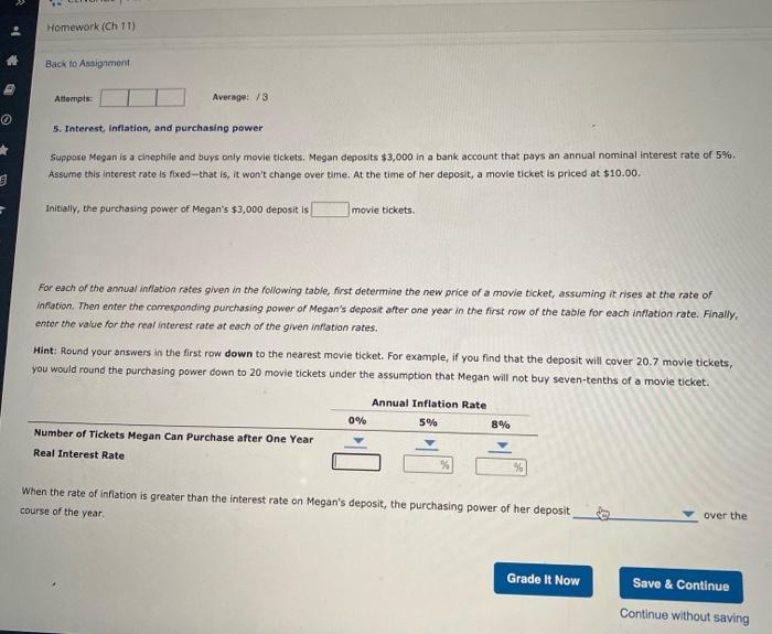 Solved Homework (Ch 11) Back to Assignment Attempts: | Chegg.com