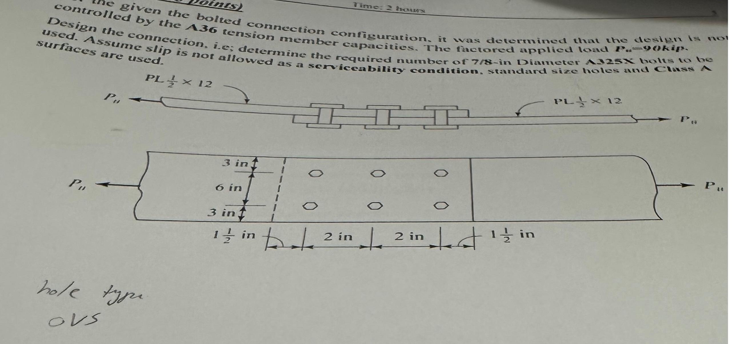 Solved controll given the bolted connection confisuration. | Chegg.com