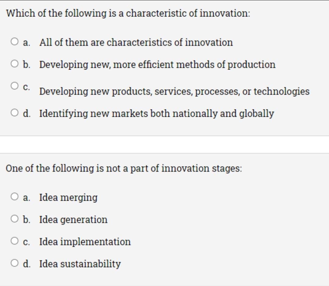 Solved Which of the following is a characteristic of | Chegg.com