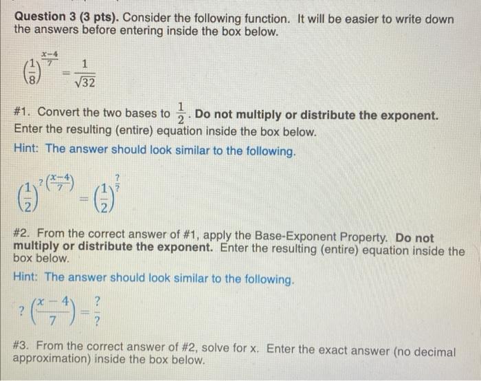 Solved Question 3 (3 pts). Consider the following function. | Chegg.com