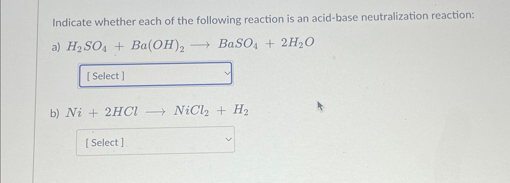 Solved Indicate whether each of the following reaction is an | Chegg.com
