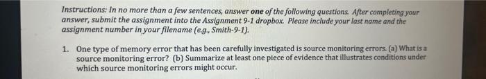 Solved Instructions: In no more than a few sentences, answer | Chegg.com