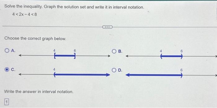Solved Solve the inequality. Graph the solution set and | Chegg.com
