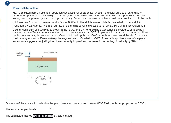 Solved !Required informationHeat dissipated from an engine | Chegg.com