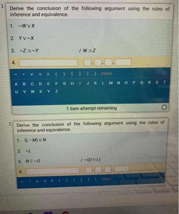 Solved Derive the conclusion of the following argument using | Chegg.com