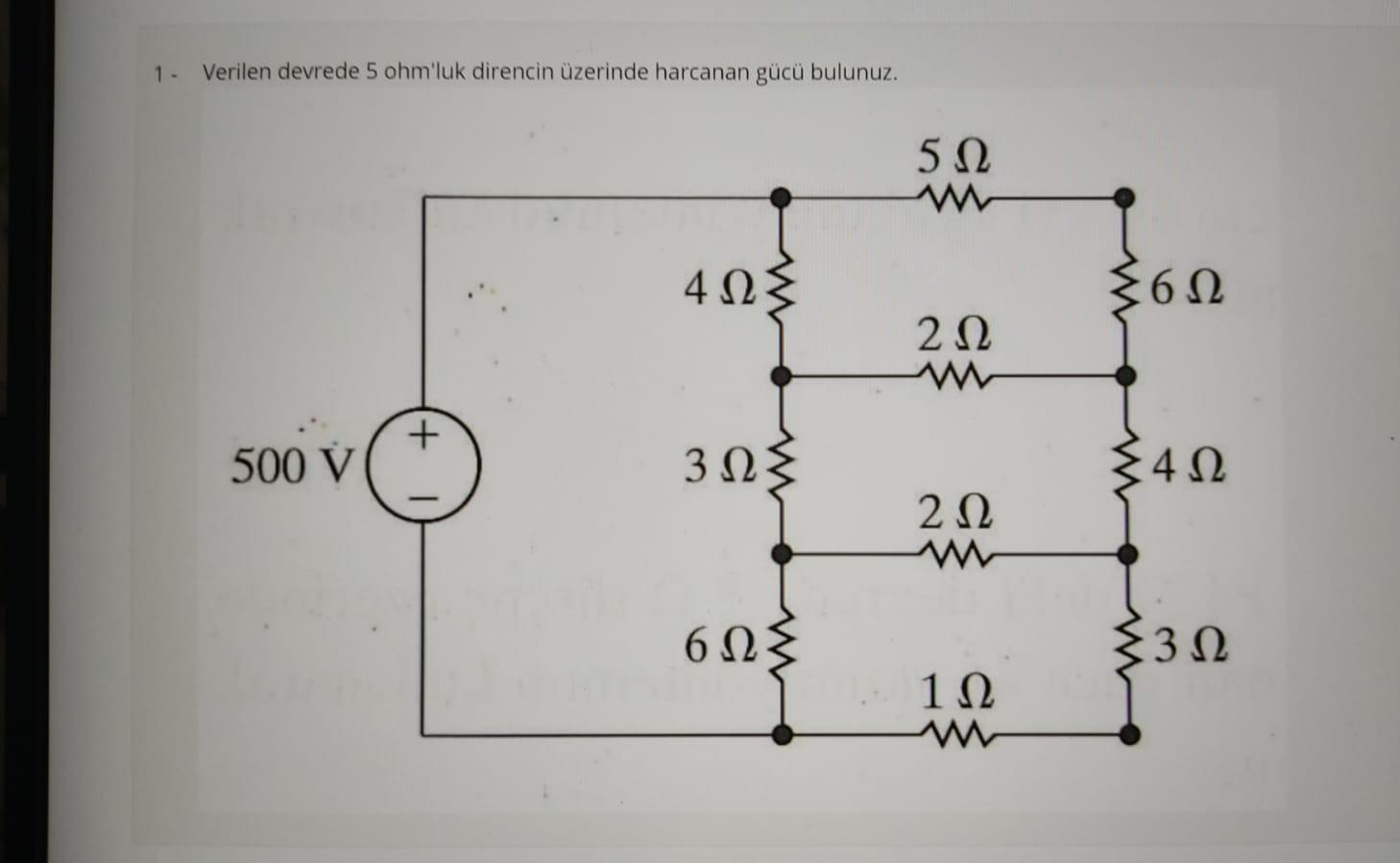Solved Find the power dissipated over the 5 ohm resistor in | Chegg.com