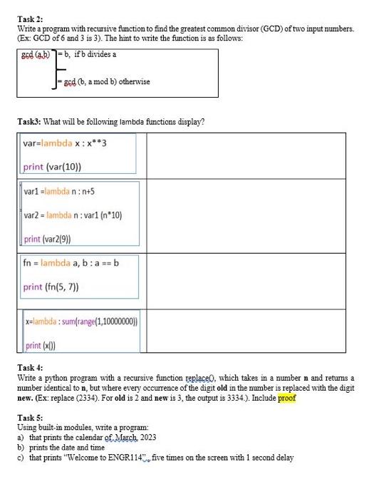 Solved Pre-Lab Tasks: Read the manual and answer as | Chegg.com