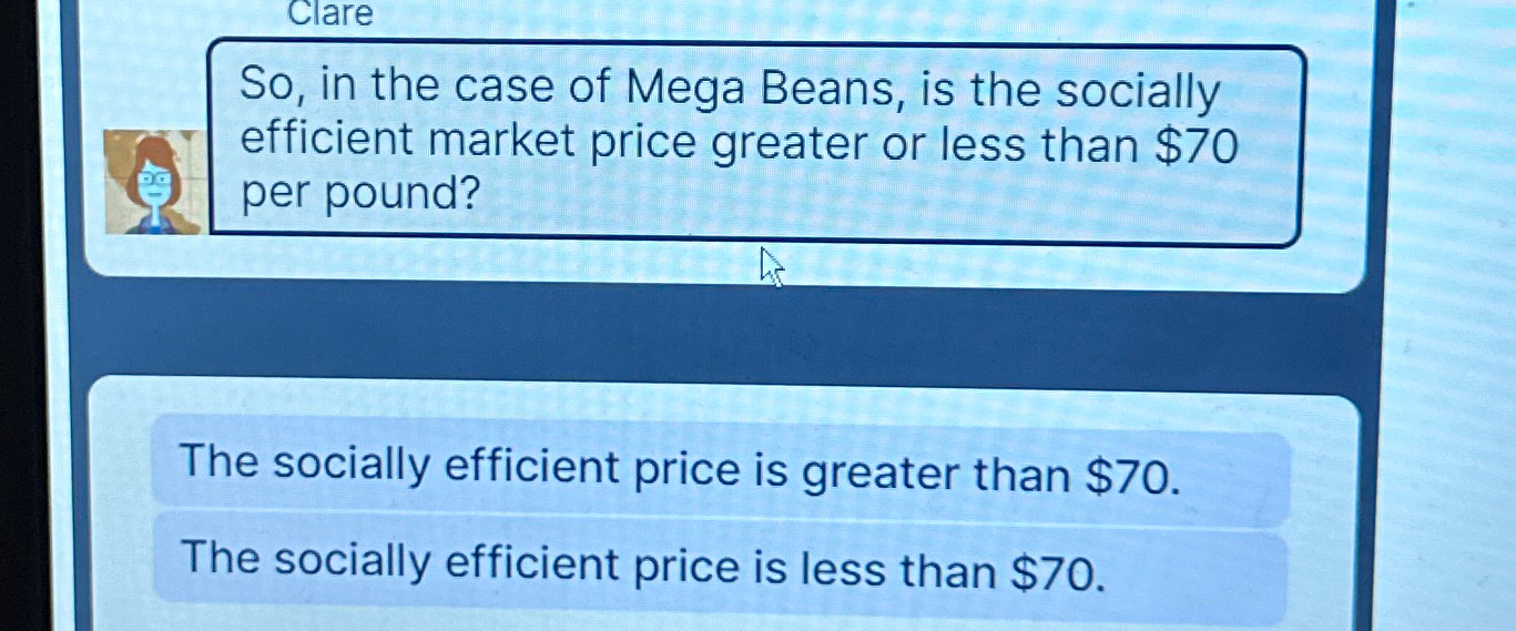Solved ClareSo, ﻿in the case of Mega Beans, is the socially | Chegg.com