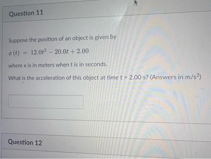 Solved Suppose the position of an object is given by | Chegg.com