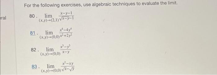 Solved For the following exercises, use algebraic techniques | Chegg.com
