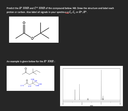 Solved Predict the H1 ﻿NMR and C13 ﻿WMR of the compound | Chegg.com