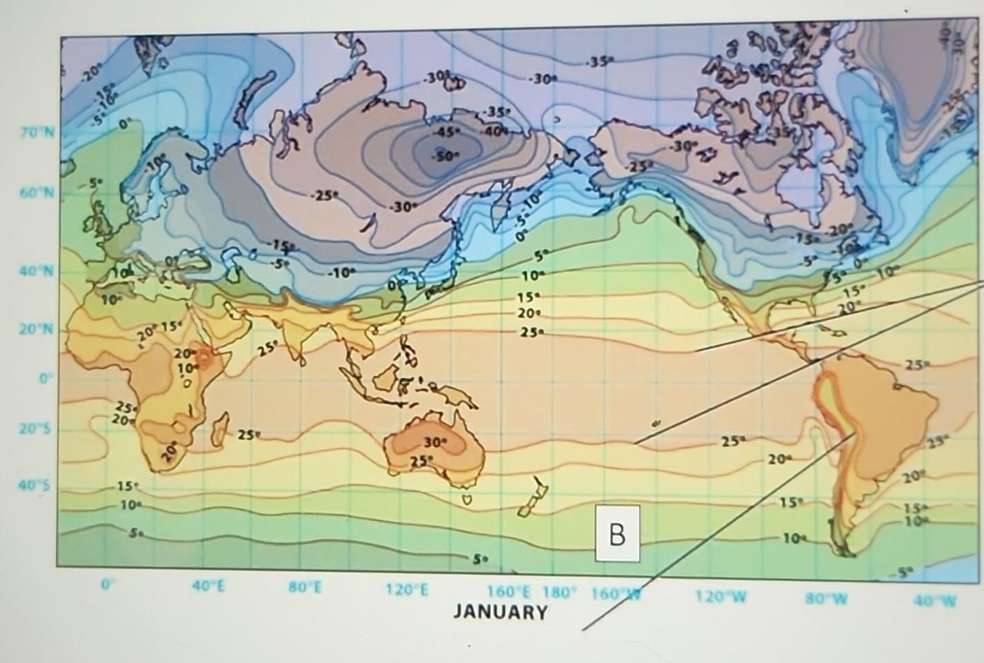 Solved 4. Explain why the maps of isotherms labelled B and C | Chegg.com