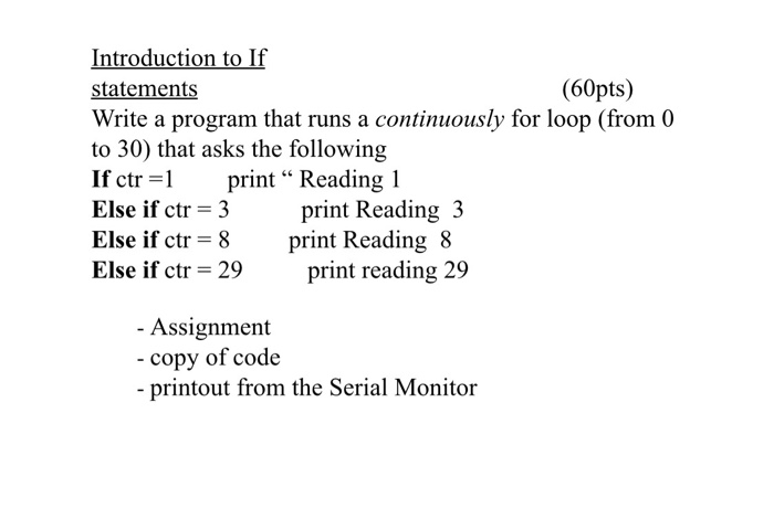 Solved Introduction To If Statements 60pts Write A Program