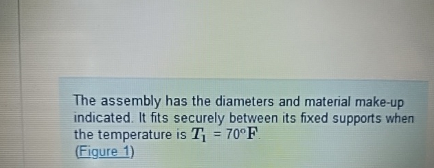 Solved The assembly has the diameters and material make-up | Chegg.com