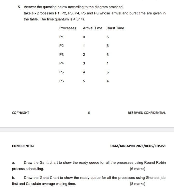 Solved 5. Answer the question below according to the diagram | Chegg.com