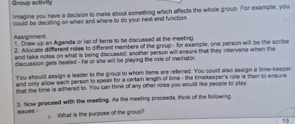 Solved Group activityImagine you have a decision to make | Chegg.com