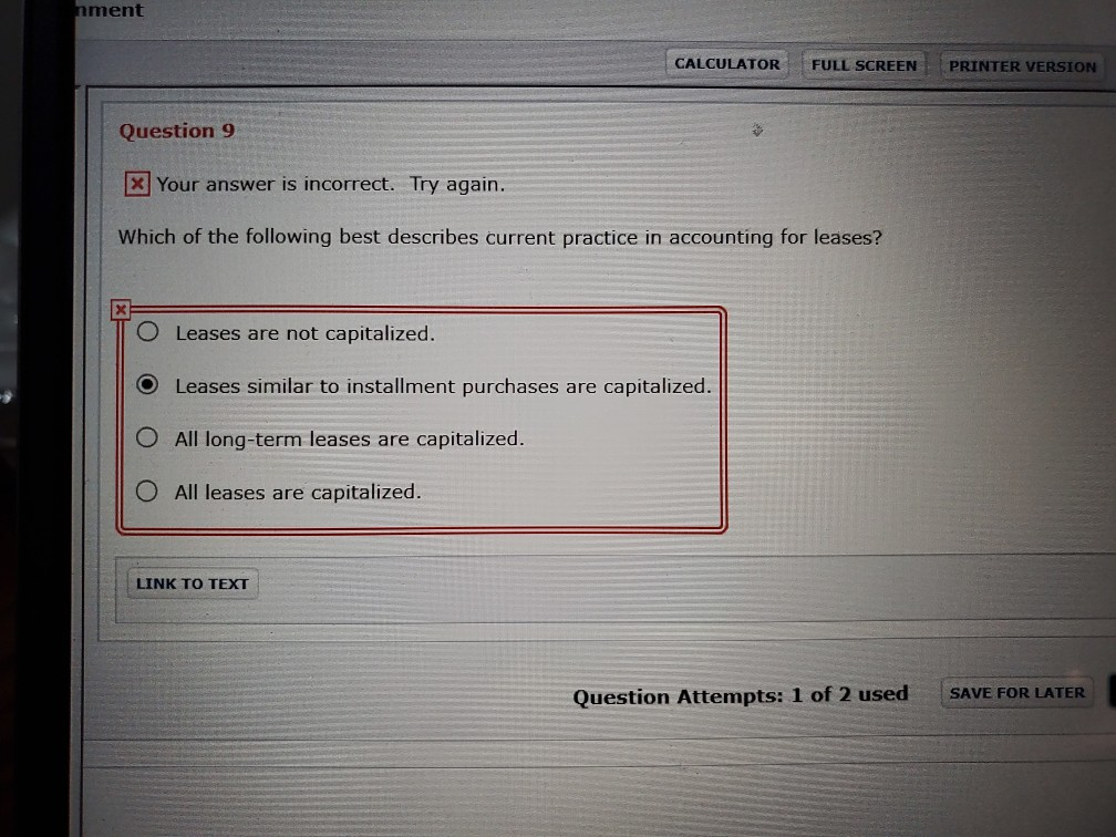 Solved nment CALCULATOR FULL SCREEN PRINTER VERSION Question | Chegg.com