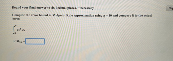Solved Compute the error bound in Simpson's Rule | Chegg.com