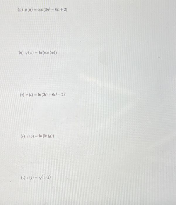 Solved 1. Use the chain rule to find the following | Chegg.com