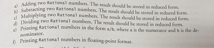 Solved 9.15 (Rational Class) Create a class called Rational | Chegg.com