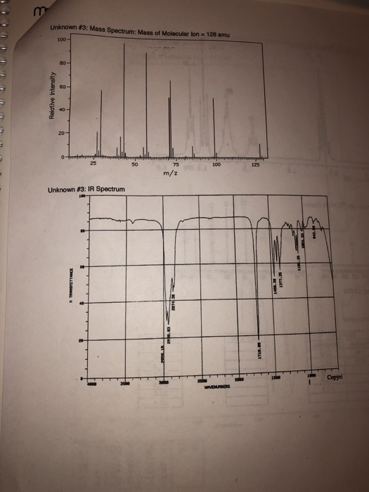 Solved For the three unknowns below identify a structure | Chegg.com